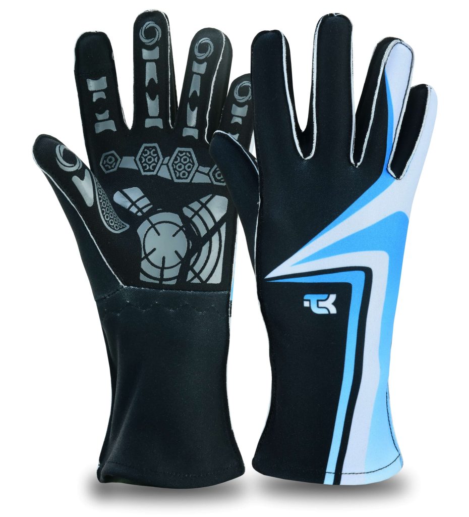 TK Alpha Karting Gloves Go-Kart Racing Gloves Printed Design