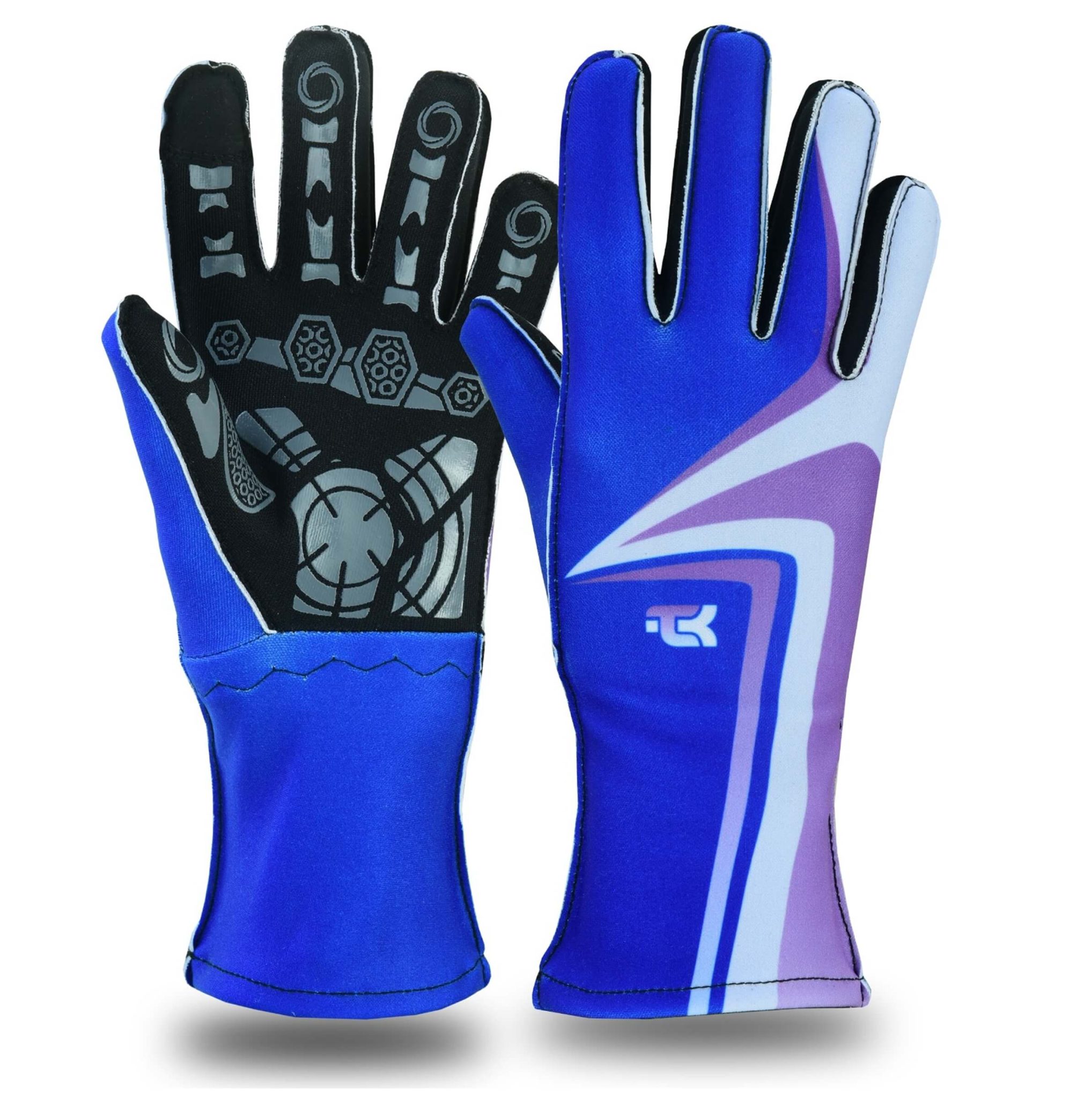 TK Alpha Karting Gloves Go-Kart Racing Gloves Printed Design